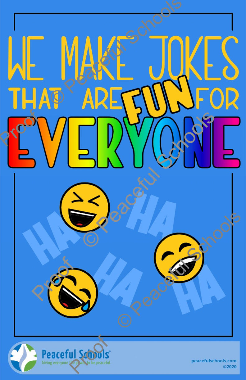 Safe Joking Poster – Peaceful Schools Store